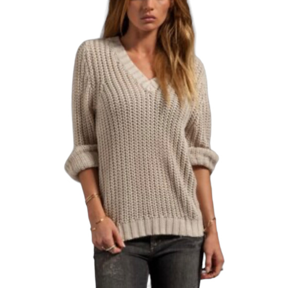 REVOLVE | Sweaters | Nwt Revolve La Made Jersey Knit V Neck Bell Sleeve ...